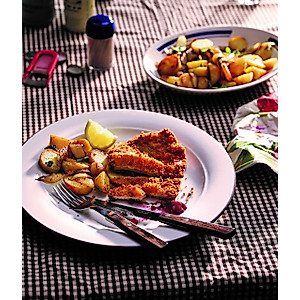 Tramontina Cutlery Set with Steak Knives, 8 Piece Sharp Knife and Fork Set with Wooden Handles, ‎Camping, Kitchen, Rustic, Dishwasher Safe, 29899296