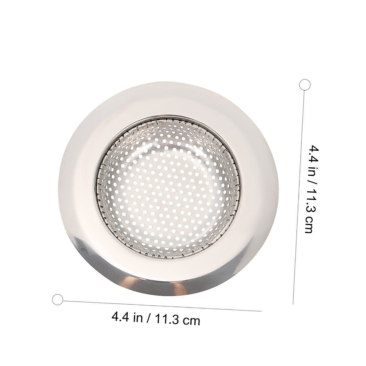 Generic 3pcs Sink Filter Strainer for Sink Faucet Knob Replacement Kitchen Sink Strainer Bathtub Drain Cover Stopper Bath Filter Bath Tub Plug Stopper Bath Sink Food Mesh Stainless Steel, Silver
