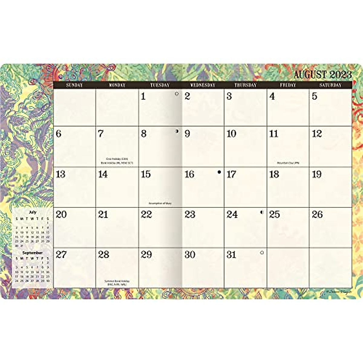 WSBL Bohemian 2024 Monthly Planner (24997050010)