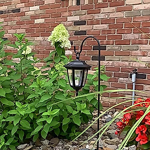 Vioview Hanging Solar Lights, 35 Inch Hanging Solar Lantern with 2 Shepherd Hooks Waterproof Dual Use Outdoor Decor Solar Lights Lantern for Garden, Patio, Front Porch, Yard, Flower Bed, 2Pack