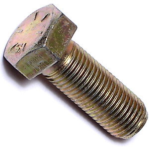 Hard-to-Find Fastener 014973252564 Grade 8 Fine Hex Cap Screws, 3/8-24 x 1, Piece-50 , yellow