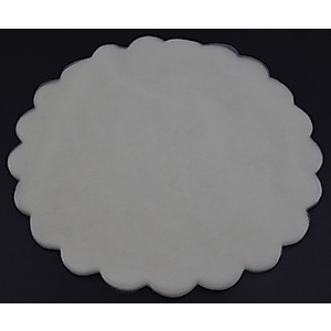 Organza Scalloped Edge Tulle Round Circles Wedding Favor 24cm Dia. Pack of 100Pcs (White)