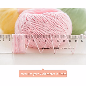 2 Balls Knitting and Crochet Yarn Soft Touch & Comfortable for Baby Cotton Yarn for Knitting DIY Scarf Sweater Little Doll Thread Yarn 17-Blue