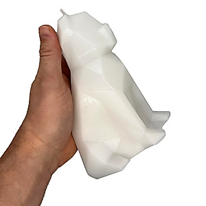 Wick Works | Frankie Small Dog Skeleton Candle | Melt to Reveal Internal Steel Frame | Burns Over 20 Hours! | Perfect for Home or Office Décor (Cedar, Black)