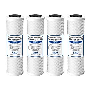 4-PACK Of 5 Micron Carbon Block CTO Replacement Water Filter Cartridge 10" by IPW Industries