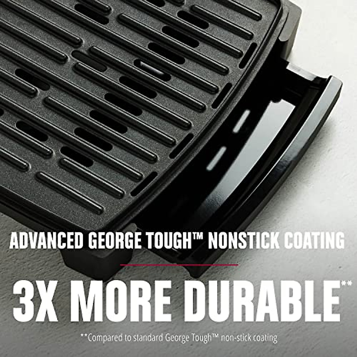 GEORGE FOREMAN® Contact Submersible™ Grill, 5-Serving Grill - Black Plates, Wash the entire grill