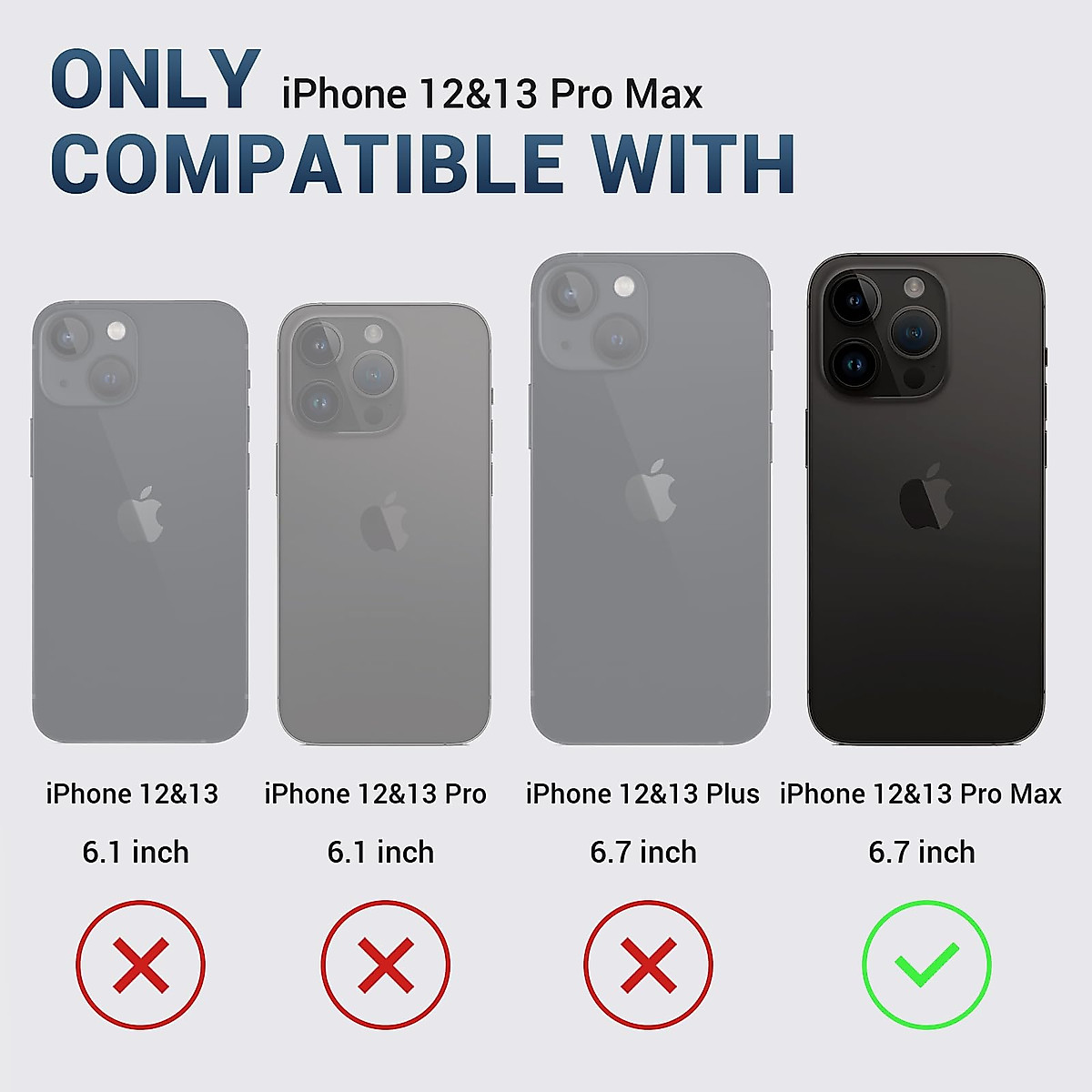 NULETO for iPhone 13 Pro Max & iPhone 12 Pro Max Case: iPhone 13 Pro Max & iPhone 12 Pro Max Case with Stand & Camera Cover - Protective Case Built-in 360° Rotate Ring Kickstand Shockproof - Blue