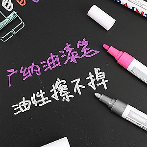 JHIALG Tire Marker Lettering Tire Paint Pen Markers, Waterproof Oil Based Paint Markers for Car Tire Tread Rubber Metal