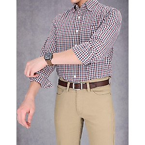 Timberland Men's Classic Leather Reversible Belt, Brown/Black, 40