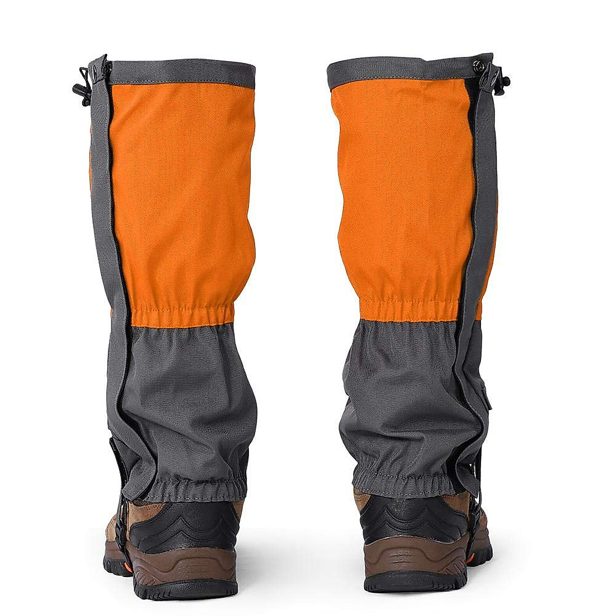 RiToEasysports Leg Gaiters Waterproof Snow Boot Gaiters for Outdoor Backpacking Climbing Fishing Hunting(Orange)