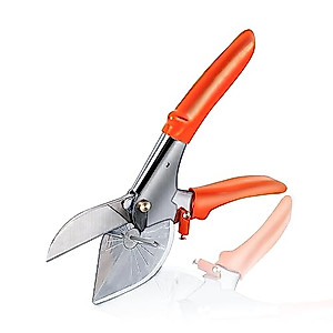 Multi Angle Miter Shear Cutter, 45-135 Degree Adjustable Angle Scissors Trim Shears Hand Tools for Cutting Soft Wood, Plastic, PVC and Other