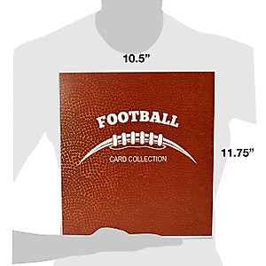 UniKeep Football Themed Trading Card Collection Binder with Trading Card Pages. (Football, Metal Rings)