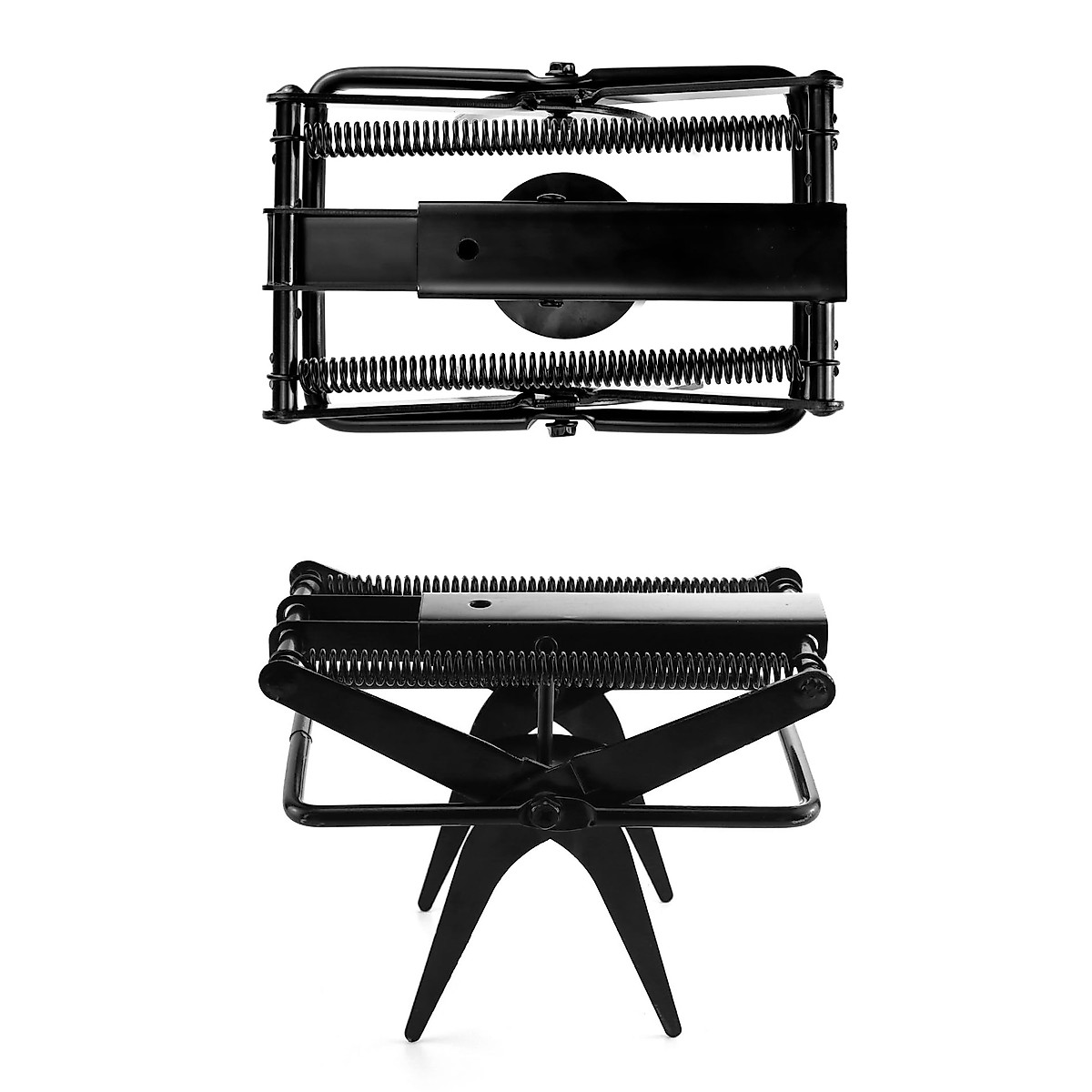 QWORK Mole Trap, Gopher Trap Mechanical Eliminator with Quick Scissors, 2 Pack, Black