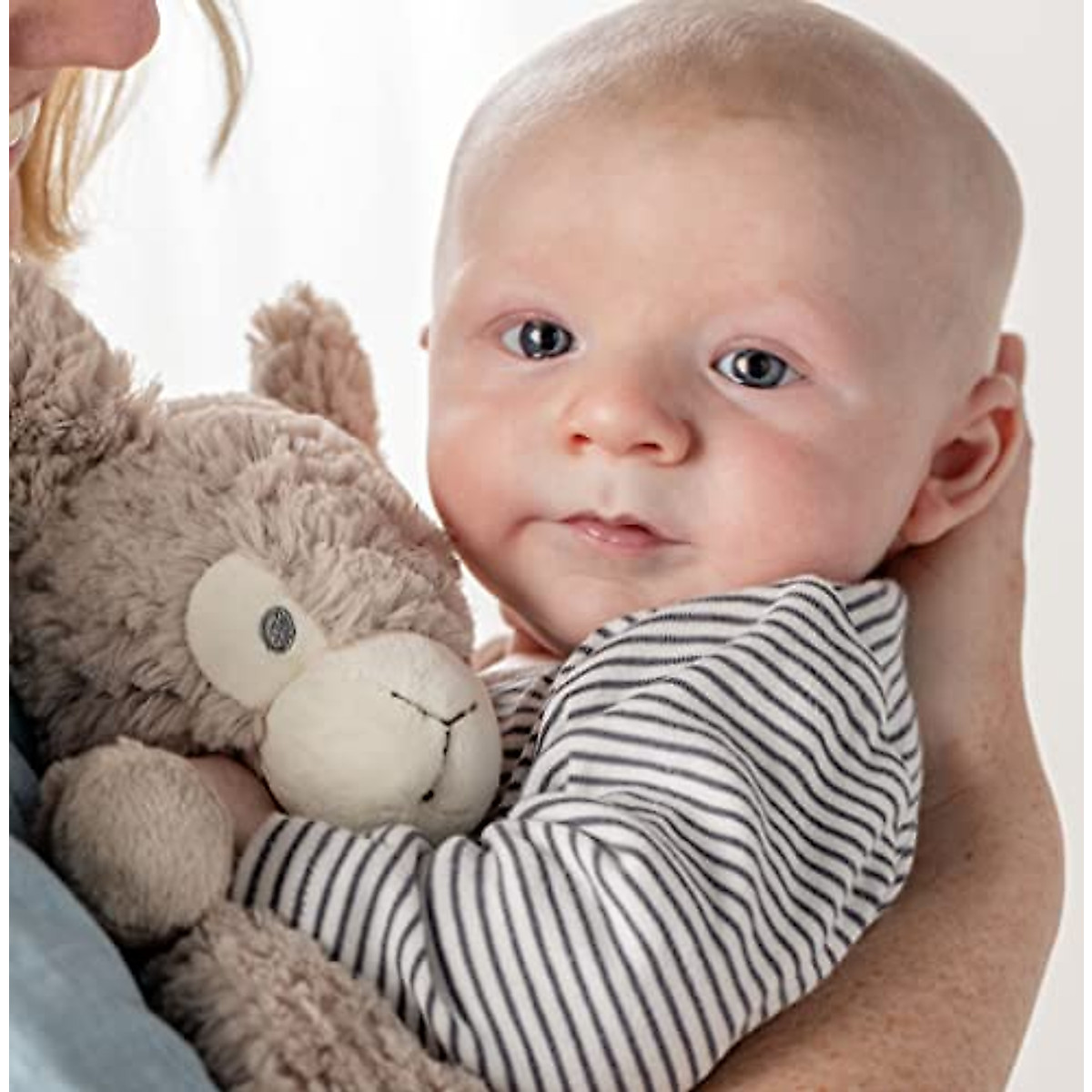 DEMDACO Luna The Llama Soft Brown 13 x 10 Polyester Fabric Plush Baby Rattle Blankie