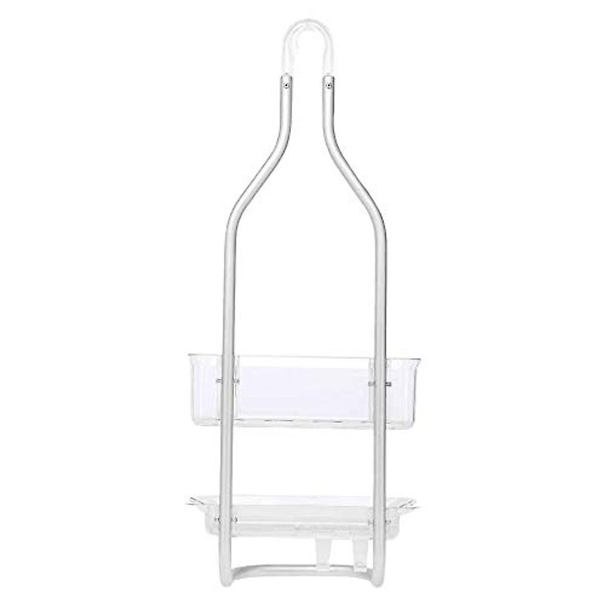 InterDesign Zia Rustproof Aluminum Shower Caddy - Bathroom Storage Shelves for Shampoo, Conditioner and Soap, Silver