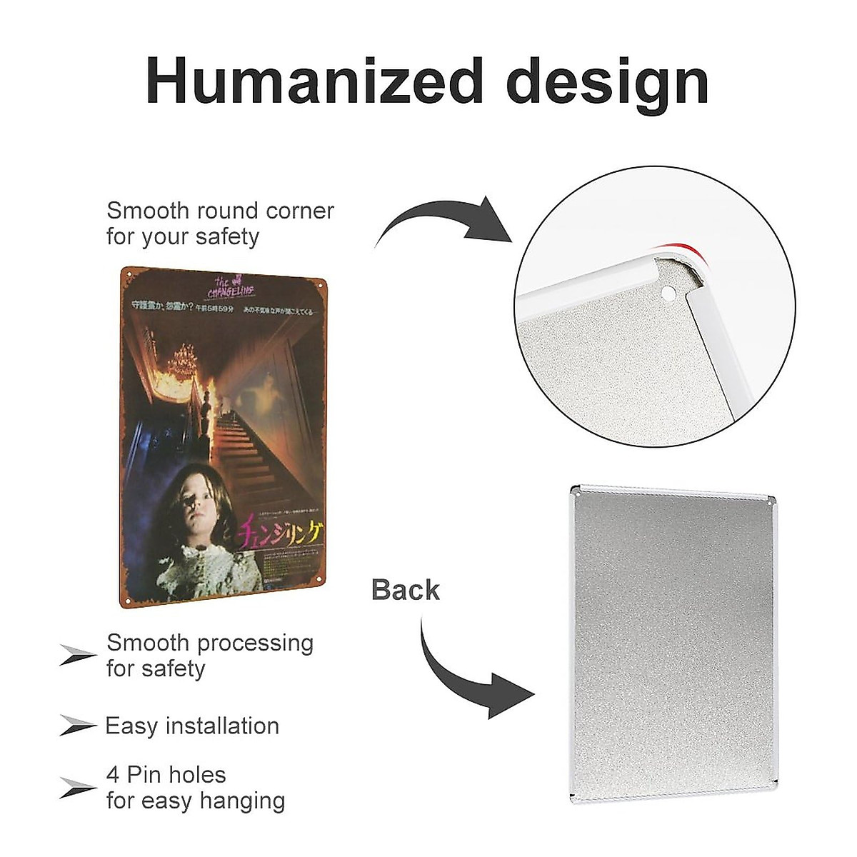 The Changeling Professional Tin Poster- Ideal Wall Decor for Bars, Cafes, Offices, Restaurants, Homes, Gardens, Shops, Clubs - 12 X 8 Inches