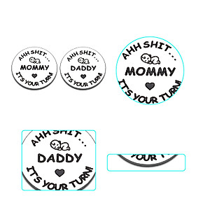 New Baby Gift for Dad Mom Decision Coins Funny New Parents Pregnancy Gift for First Time Daddy Mummy to be Christmas Birthday Baby Shower Father's Mother's Day Coin for Husband Wife Double-Sided