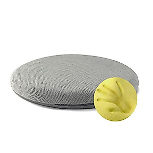 Sigmat Memory Foam Seat Cushion Anti-Slip Soft Round Stool Cushion Chair Pad 16 Inch Grey