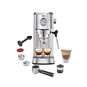 Gevi Espresso Machine 20 Bar, Professional Espresso Maker with Milk Frother Steam Wand, Compact Espresso Machines for Cappuccino, Latte, Commercial Espresso Machines & Coffee Makers, Gift for Mother