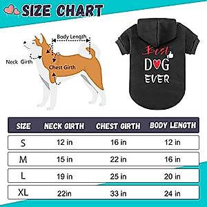 Dog Hoodie - Best Dog Ever Dog Clothes with Soft Material and Leash Hole, Stylish Eye-catching Dog Sweater for Small Medium Large Dog