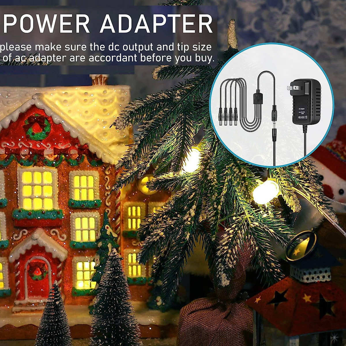 KONKIN BOO Replacement AC Adapter for Lemax # 74707 4.5 Volt Spooky Town Accessory Switching Power Cord