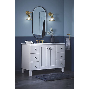 KOHLER 14441-2MB Purist Towel Ring, Wall-Mount Towel Ring, Bathroom Towel Holder, Vibrant Brushed Moderne Brass