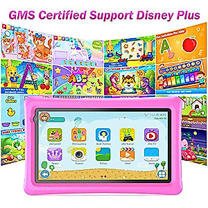 Kids Tablets, 7 inch Tablet for Kids Toddlers, Android Kids Tablet Children Tablet 2GB+32GB with Parental Control, Bluetooth, WiFi, Dual Camera, Google Play Store Pre Installed (Pink)