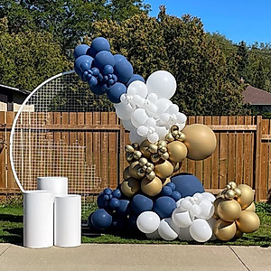 NISOCY Navy Blue Latex Balloon Arch Kit, 102PCS 18In 12In 10In 5In Navy Blue Balloons Arch Garland for Baby Shower Graduation Birthday 4th of July Independence Memorial Day Patriotic Party Decorations