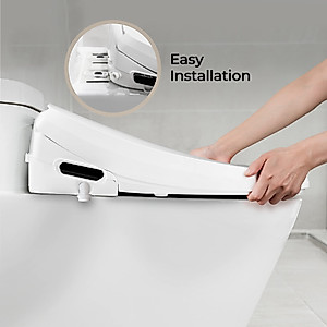CUCKOO CBT-I1030RW |Remote Controlled Electric Bidet for Elongated Seats|Easy Installation, Instant Warm Water, Adjustable Water Pressure, Slotted, Direct Connection Water Supply, Powder coated, White