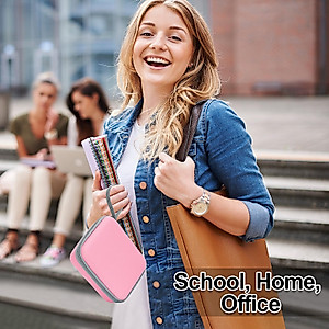 HBCX Mini Printer Case,Hard Protective Box,Portable High-capacity Travel Carrying Case,Suitable for Thermal Inkless Sticker Photo Printer,Label Marker,Instant Print Camera(Only Pink Case), big