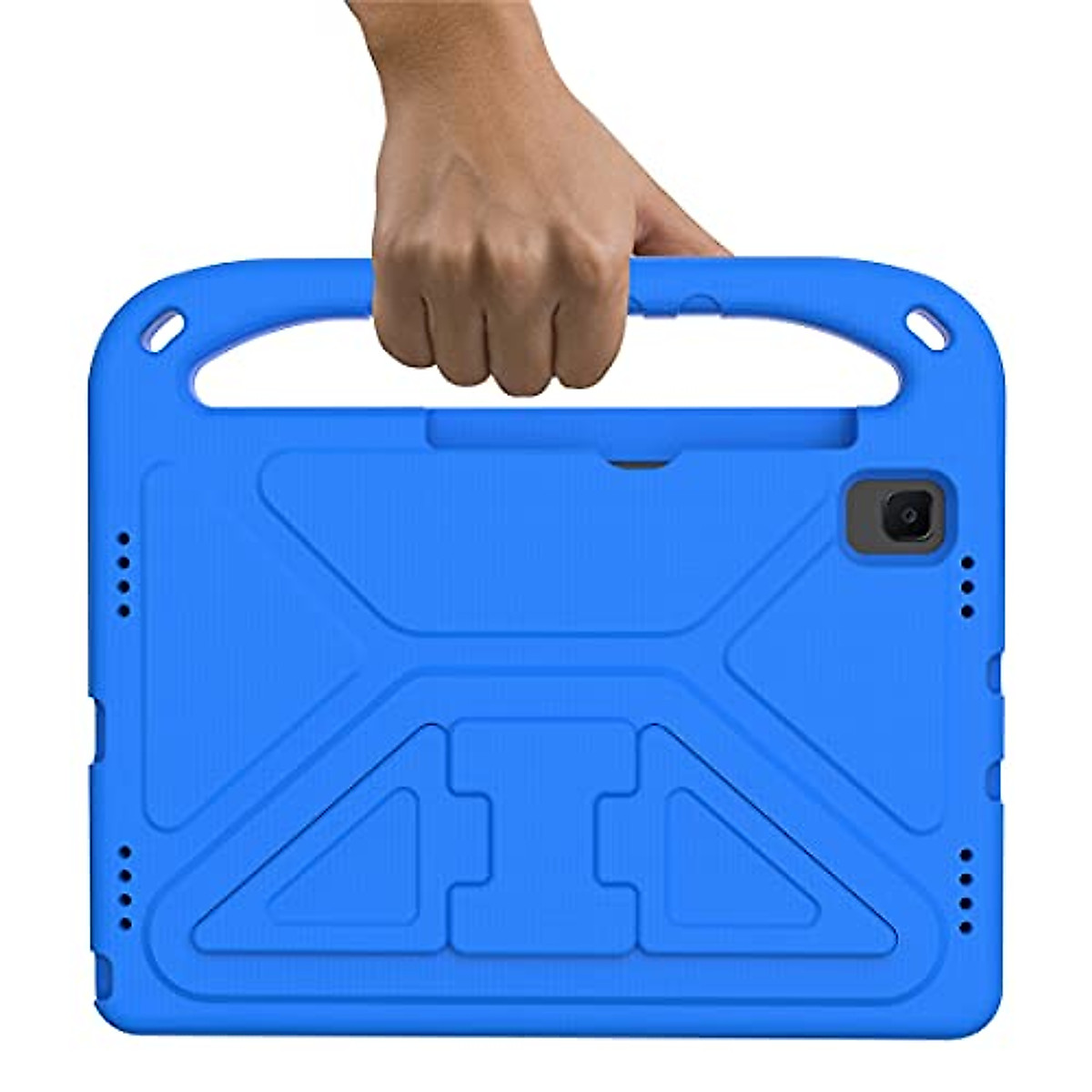 JGY Compatible with Samsung Tab A8 10.5 X200 Kids Case with Handle Stand A8 10.5 X200 Case Kids Proof Light EVA Rugged Shockproof Full Cover for Boy Girl Baby (Blue)