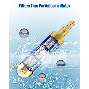 TIKSCIENCE Pressure Washer Filter Brass 3/4'' 5/8'' Hose Water Suction Strainer Pickup Filter Hose Inlet Strainer for Water Tank Connection to Suction Hose