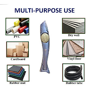 Zimpty shark knife with utility knife and 10 pcs blades combo | Box Cutter Heavy Duty Shark Knife Vinyl Knife Utility Knife Roofing Knife Delphin Dolphin Carpet Knife