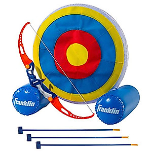 Franklin Sports Kids Archery Target - Inflatable Standing Target with Self-Stick Bullseye & Arrows