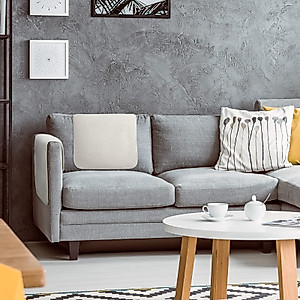 Frienda 2 Pieces Recliner Headrest Covers Sofa Headrest Protector Sherpa for Recliner Chair Couch Furniture Non Slip for Living Room(Beige)