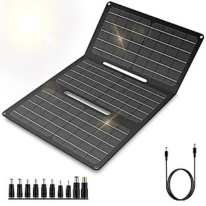 Power Bank with AC Outlet 26400mAh Battery Pack 97Wh Portable Laptop Charger QC 3.0 Portable Power Station & 30W Portable Foldable Solar Panel Charger for Outdoor Camping Solar Battery Charger12 Volt