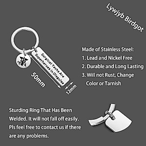 Lywjyb Birdgot Surgical Tech Keychain for Surgical Technologist Gift Surgical Techs Are Superheroes in Disguise Keychain (Surgical Techs Are)