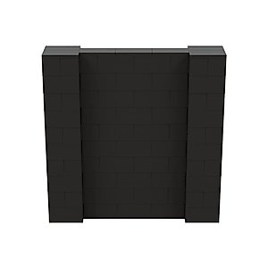 EverBlock 5' x 5' Wall Kit | Modular Building Blocks | Wall System for Building, Display & Structures | Room Divider & Partition | Easy to Connect & Reuse | Indoor & Outdoor Use | Black