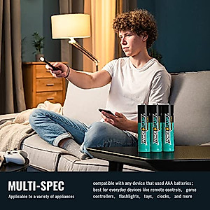 POWER FLASH AAA Batteries, 100 Count Maximum Power Ultra Long-Lasting Alkaline Triple A Battery, Leakproof Design, 10 Years Shelf Life