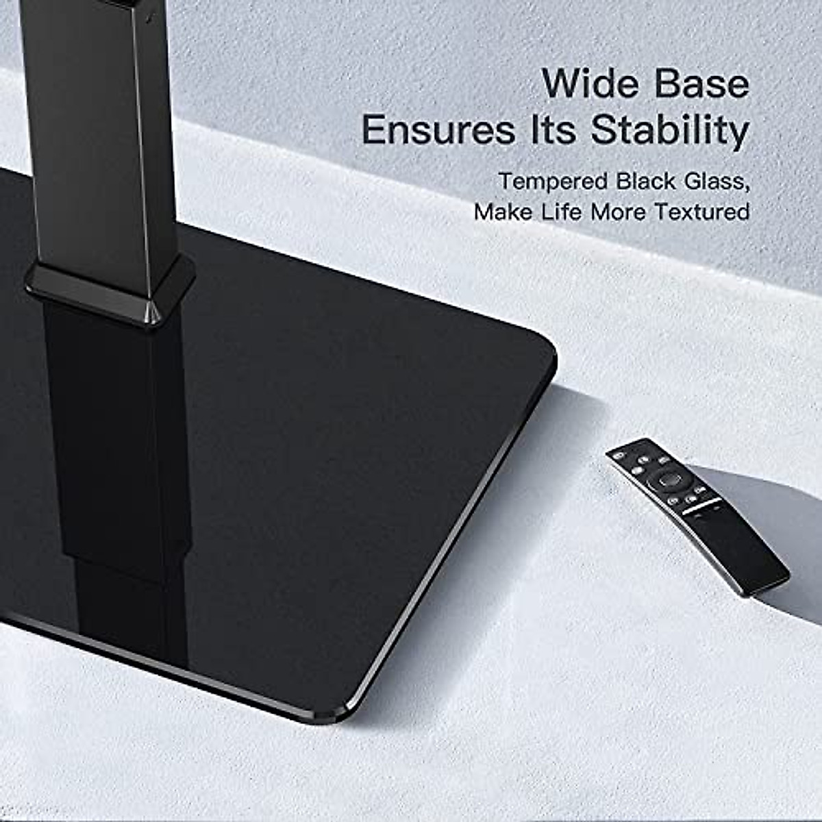 PERLESMITH Swivel TV Stand Universal Table Top TV Base for 37 to 65,70 inch LCD LED OLED 4K Flat Screen TVs - Height Adjustable TV Mount Stand with Safe TV Anti-tip Cable, VESA 600x400mm PSTVS03