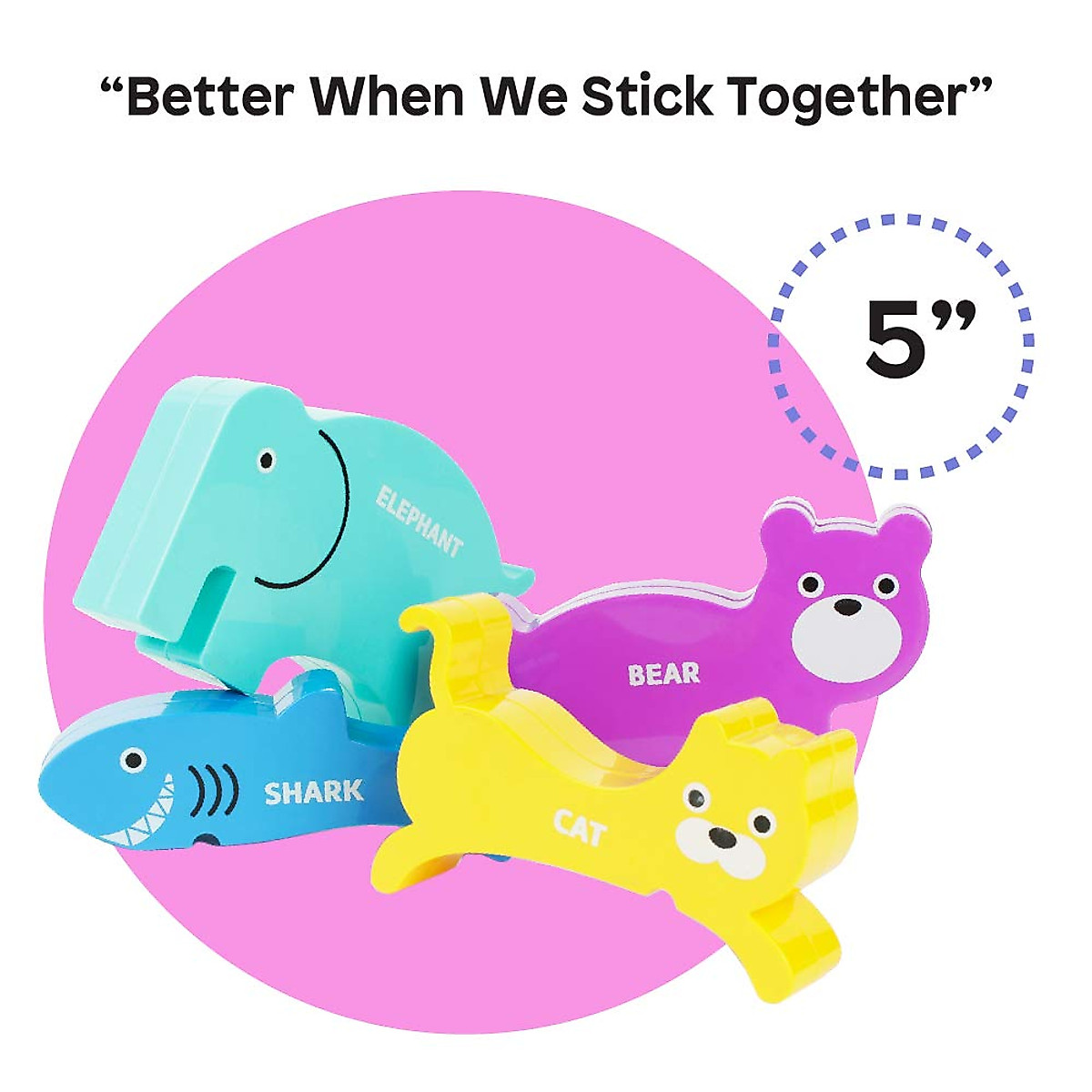 Boley Plastic Rainbow Stacking Block Toy Set - Baby Animal Building Shape Sorter Blocks - Great Educational Learning Toy for Kids, Children, Toddlers