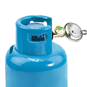 5 FT Propane Hose with Regulator - Gas Grill Regulator and Hose with Gauge - Propane Hose for Gas Grill, Gas Stove, FIRE Pit, Gas Griddle, Propane Stove - LP Hose