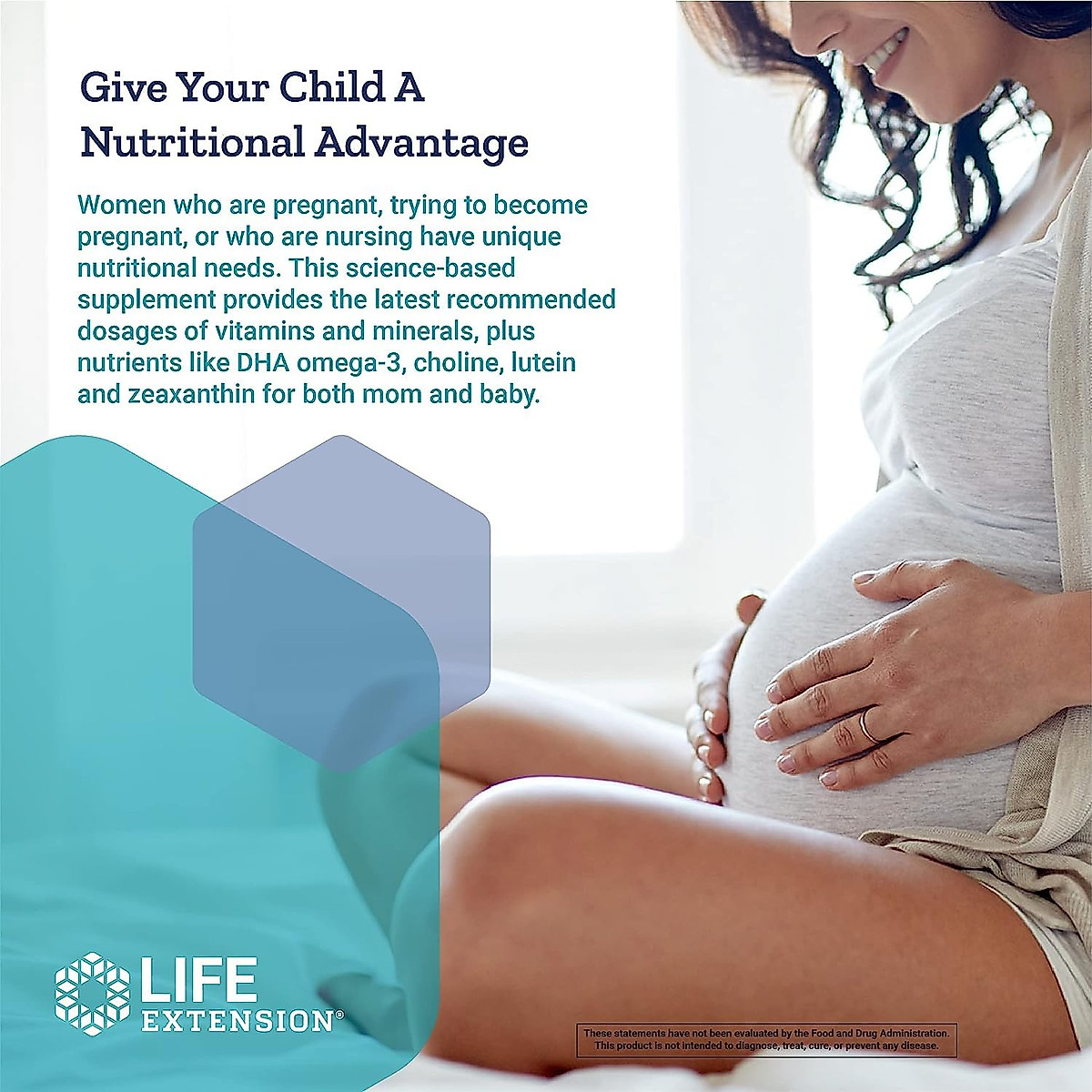 Life Extension Prenatal Advantage Supplement – Comprehensive Prenatal Vitamin for Pregnant Women - Complete Multivitamin for Healthy Brain with DHA - Non-GMO, Gluten-Free -120 Softgels