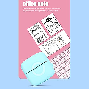 Jiawu Mini Printer, oneclick Print Photo Printer, Long Battery Life for Home Office Student use for School and Work