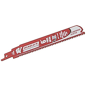 Freud DS0608CF Steel Demon Carbide-Tipped Reciprocating Blades for Thick Metal Cutting, 6-Inch