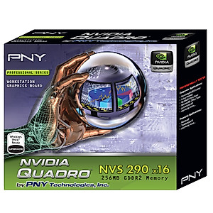 NVIDIA Quadro NVS 295 by PNY 256MB GDDR3 PCI Express Gen 2 x16 Dual DisplayPort or DVI-D SL Professional Business Graphics Board, VCQ295NVS-X16-DVI-PB
