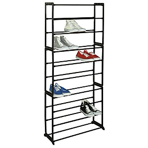 Sunbeam SR00755 30-Pair Shoe Rack, Black