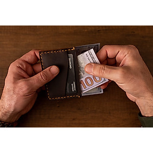 Handmade Leather card holder, Minimalist leather Card holder for Men - Women, Leather Pocket Card case, Leather Card Case