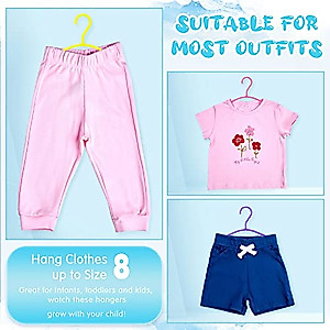 120 Pieces Baby Hangers No Slip Kids Hangers Children's Clothes Hangers Plastic Toddler Hangers for Closet Laundry Nursery (Colorful)