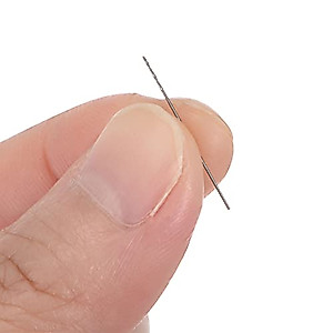 uxcell 10 Pcs 0.4mm HSS(High Speed Steel) W6542 Micro Drill Bits, Fully Ground Jobber 20mm Length Drill Bit for Mild Steel Copper Aluminum